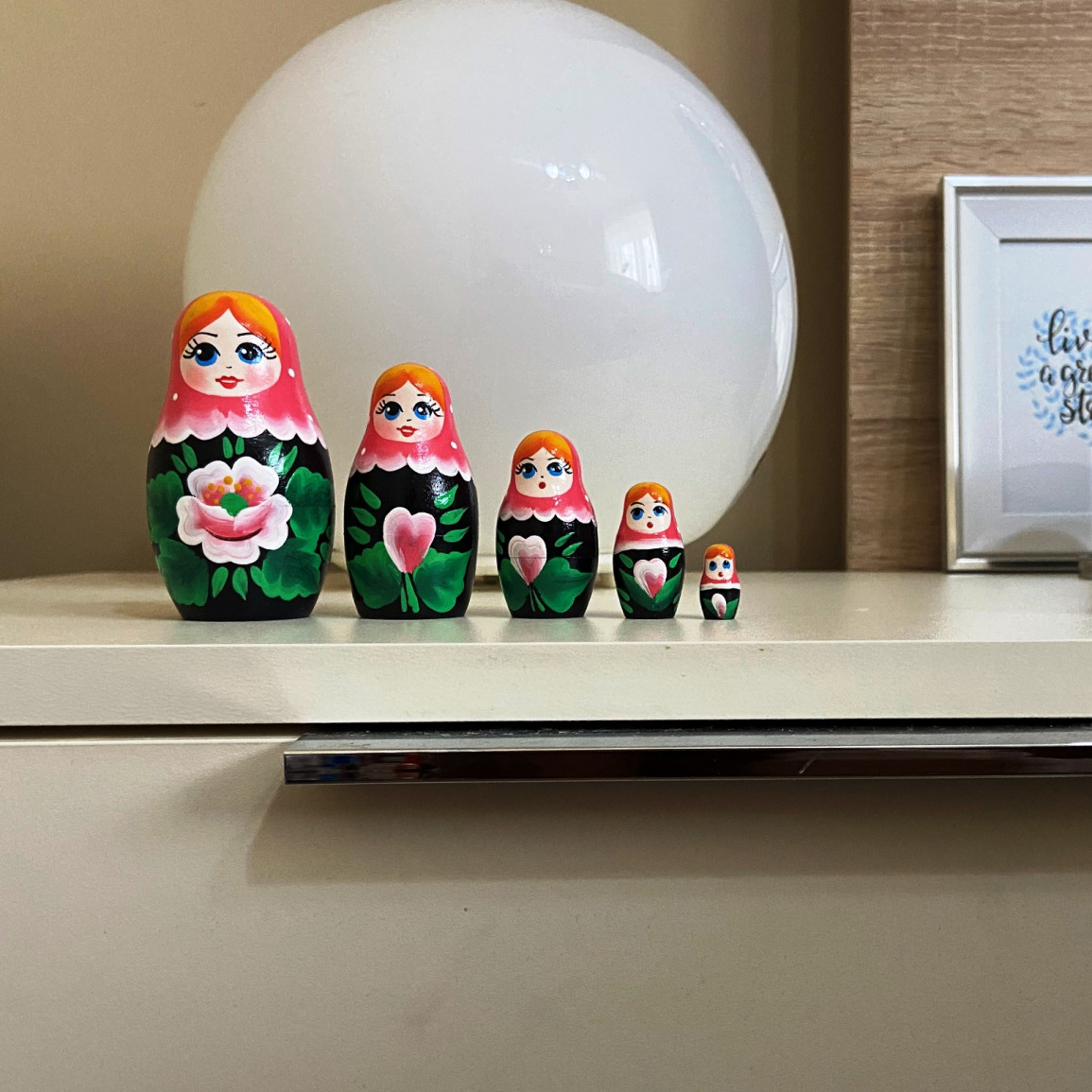 Traditional Russian Matryoshka Dolls Set – 5 Handcrafted Wooden Dolls ...