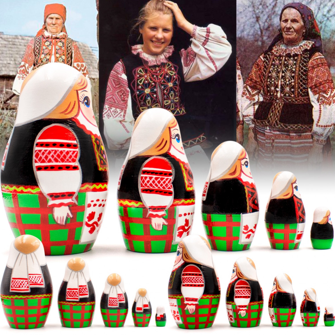 Collectible Series «Folk Costumes of Belarus»: Matryoshka «Kalinkovichi ...