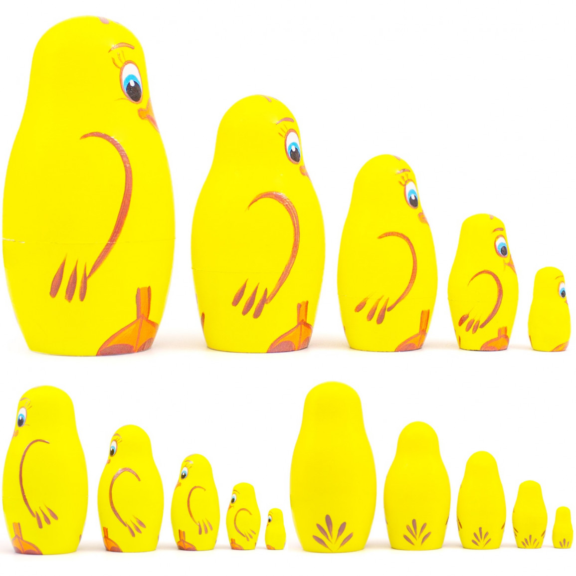 Matryoshka Duck, Russian folk toys, 5 in 1 set | Brest Souvenir Factory