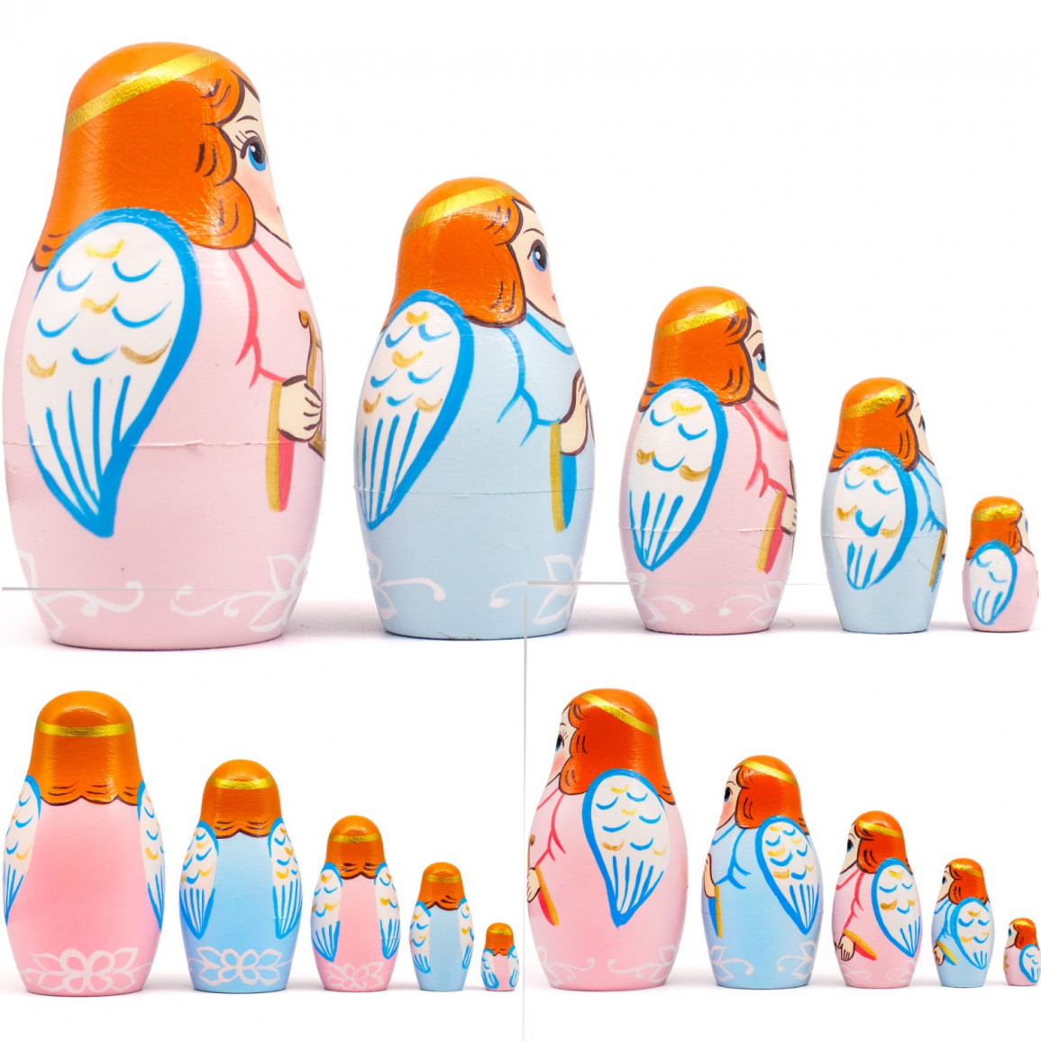 Matryoshka Angel Figures, original gift, set of 5 pieces available for ...