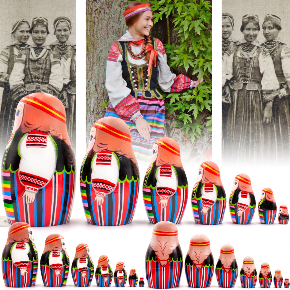 Collectible Series «Folk Costumes of Belarus»: Matryoshka «Domachevo ...