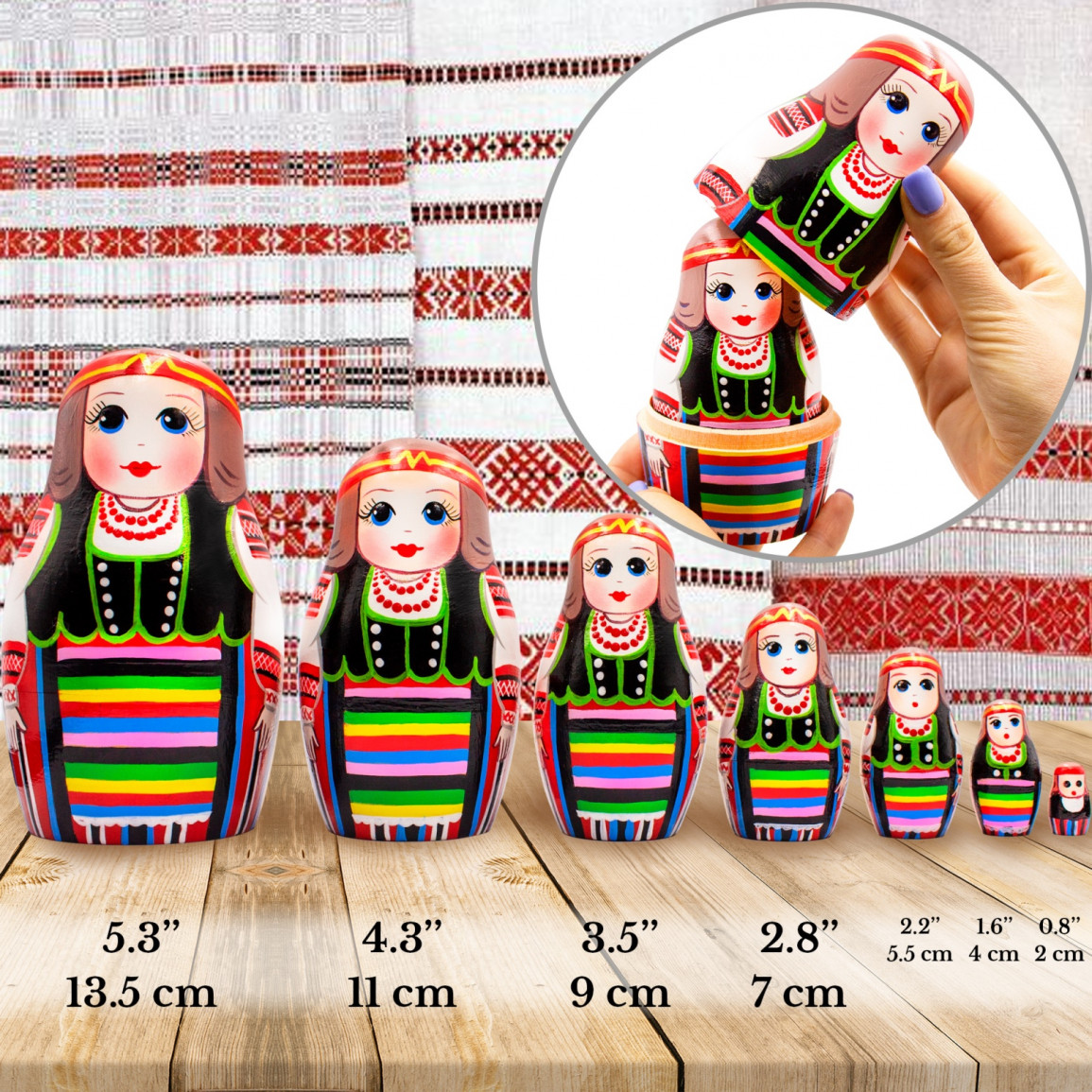 Collectible Series «Folk Costumes of Belarus»: Matryoshka «Domachevo ...